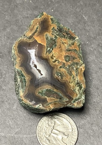 Limb Cast W/agate, Rare Green Cast From Amasya, Turkey 40x55x30mm 3.7oz ...