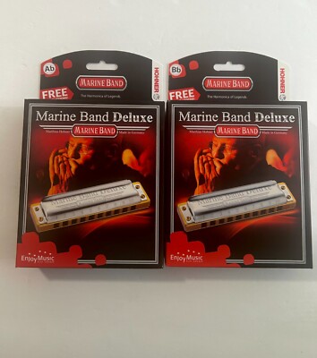 Hohner Marine Band Deluxe M2005 2 Pack Keys Ab & Bb | eBay