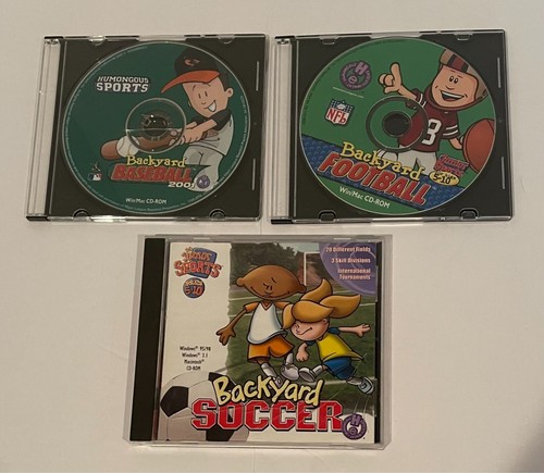 Backyard Baseball Football and Soccer CD-Rom Video Game Lot of 3 | eBay