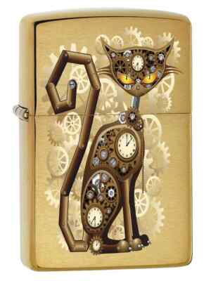 Sharp Brass Steampunk Cat Zippo Lighter | eBay