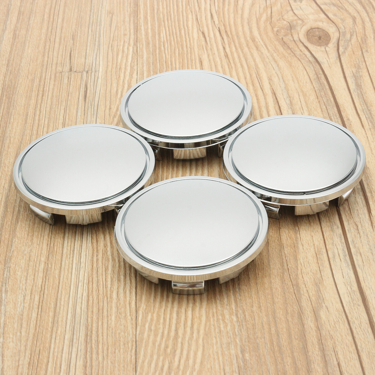 4Pcs Universal Chrome Car Wheel Center Caps Tyre Rim Hub Cap Cover ABS ...