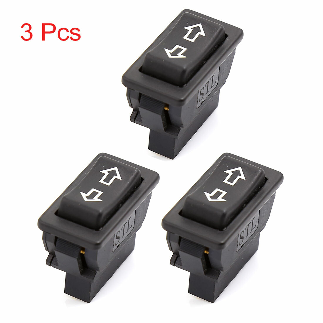 3PCS Universal 5-pin ON/OFF SPST Momentary Power Window Rocker Switch ...