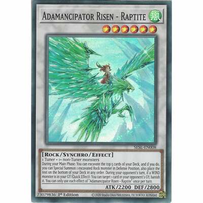 SESL-EN008 Adamancipator Risen - Raptite 1st Edition Super Rare Card ...