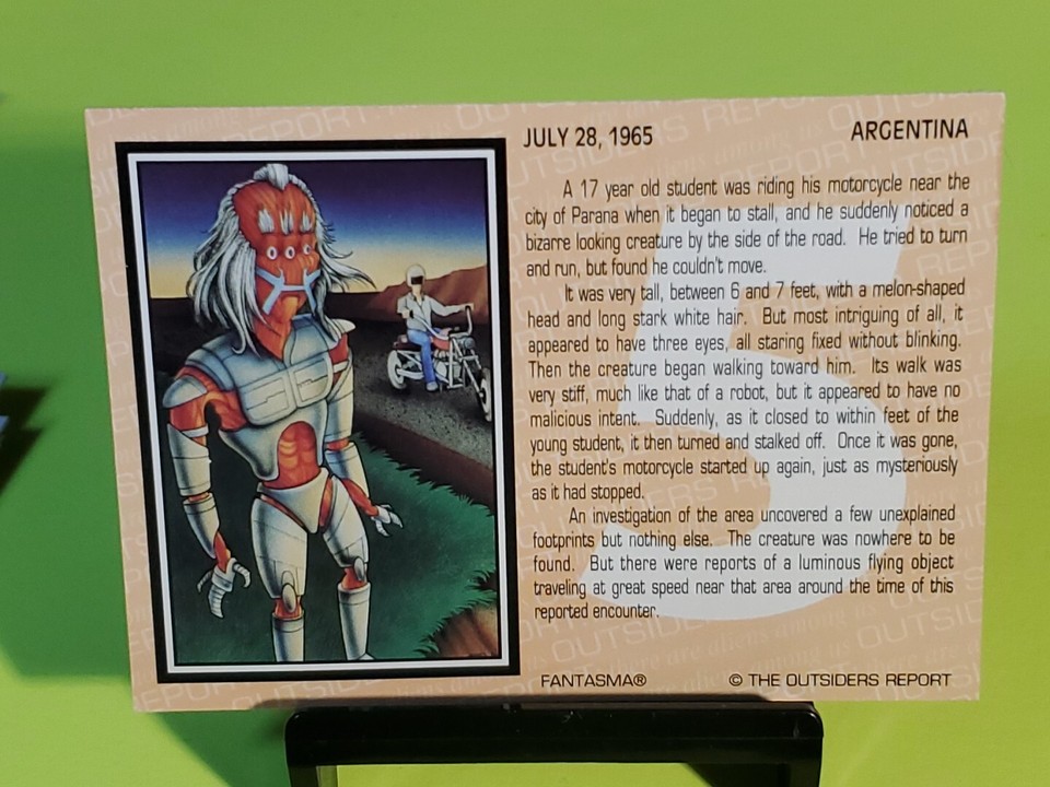 1991 There Are Aliens Among Us Hologram Trading Card Argentina July ...