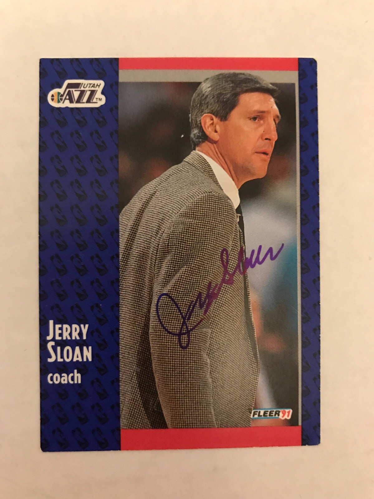 Jerry Sloan Signed Basketball Trading Card Autographed Utah Jazz ...