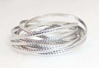 Jewels By Park Lane - VOLUME Intertwined Silver Tone Bangle Bracelet | eBay