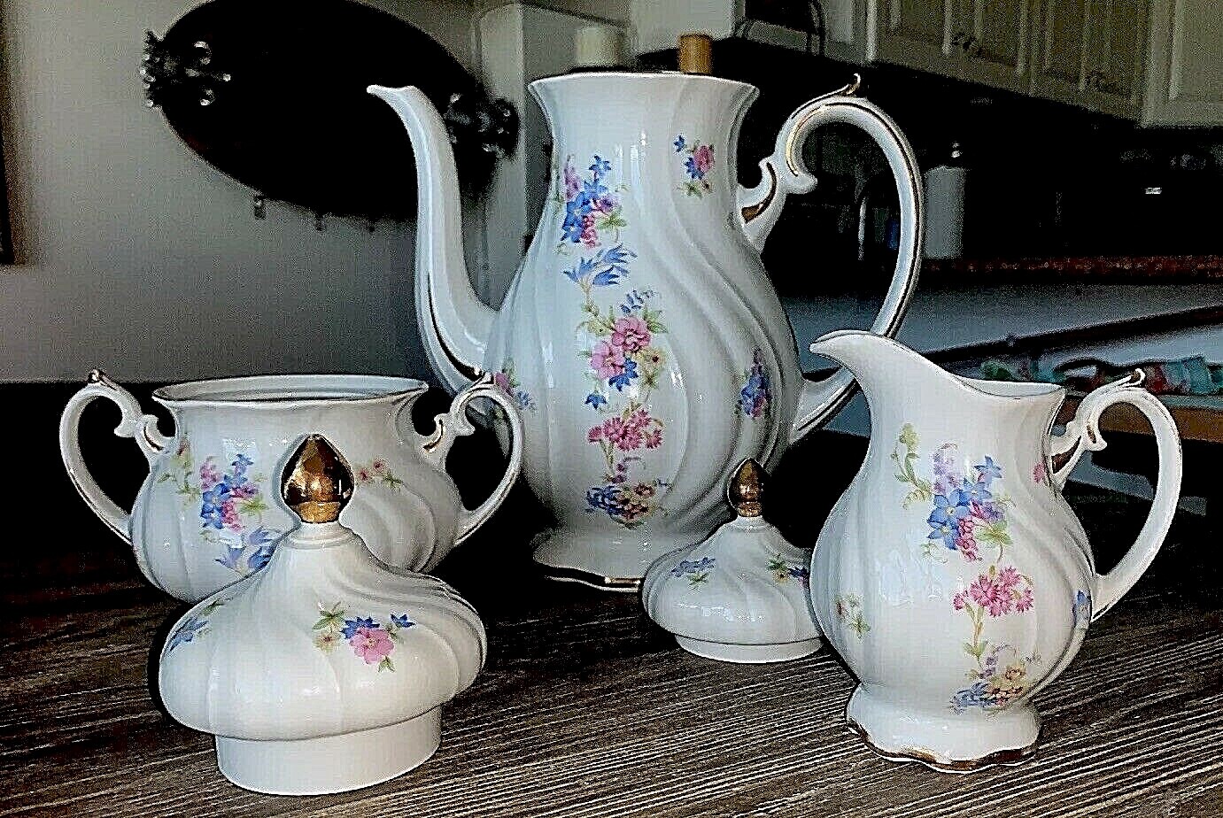 Thomas Germany Tea Set Pitcher, Creamer, Sugar Bowl W/lids Numbered ...