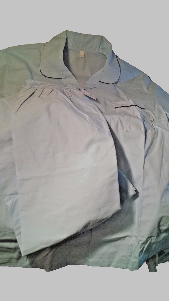 Military Hospital Pajamas set blue Short Sleeve old school Large | eBay