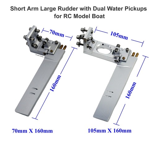 Large Alloy Short Arm Rudder for RC Model Boats | eBay