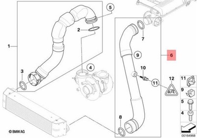 Genuine BMW E53 SUV Intercooler Pipe Turbo Hose OEM 11617799395 | eBay
