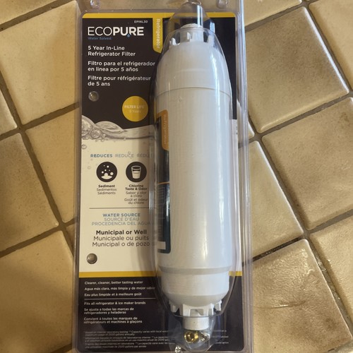 EcoPure EPINL30 Water Filter 5 Year In-line Refrigerator Filter - NEW ...