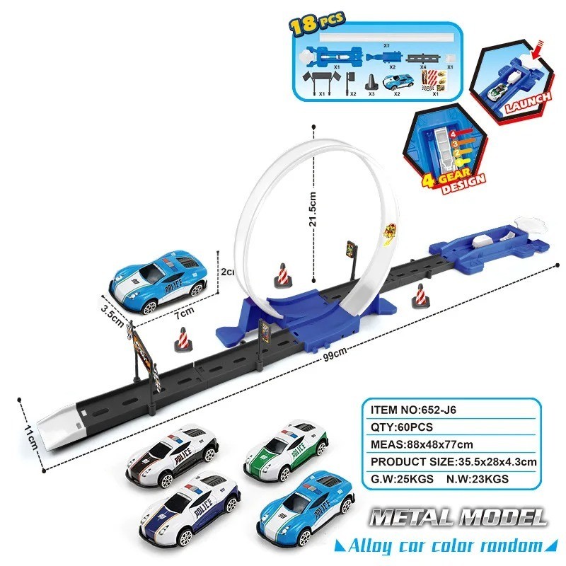 Hot Wheels Double Loop Dash Drag Racing Playset + 2 Vehicles - GFH85 | eBay
