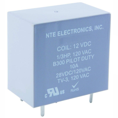 NTE Electronics R48-5D5-12L RELAY SPDT 5AMP 12VDC PC MOUNT SEALED LOW ...