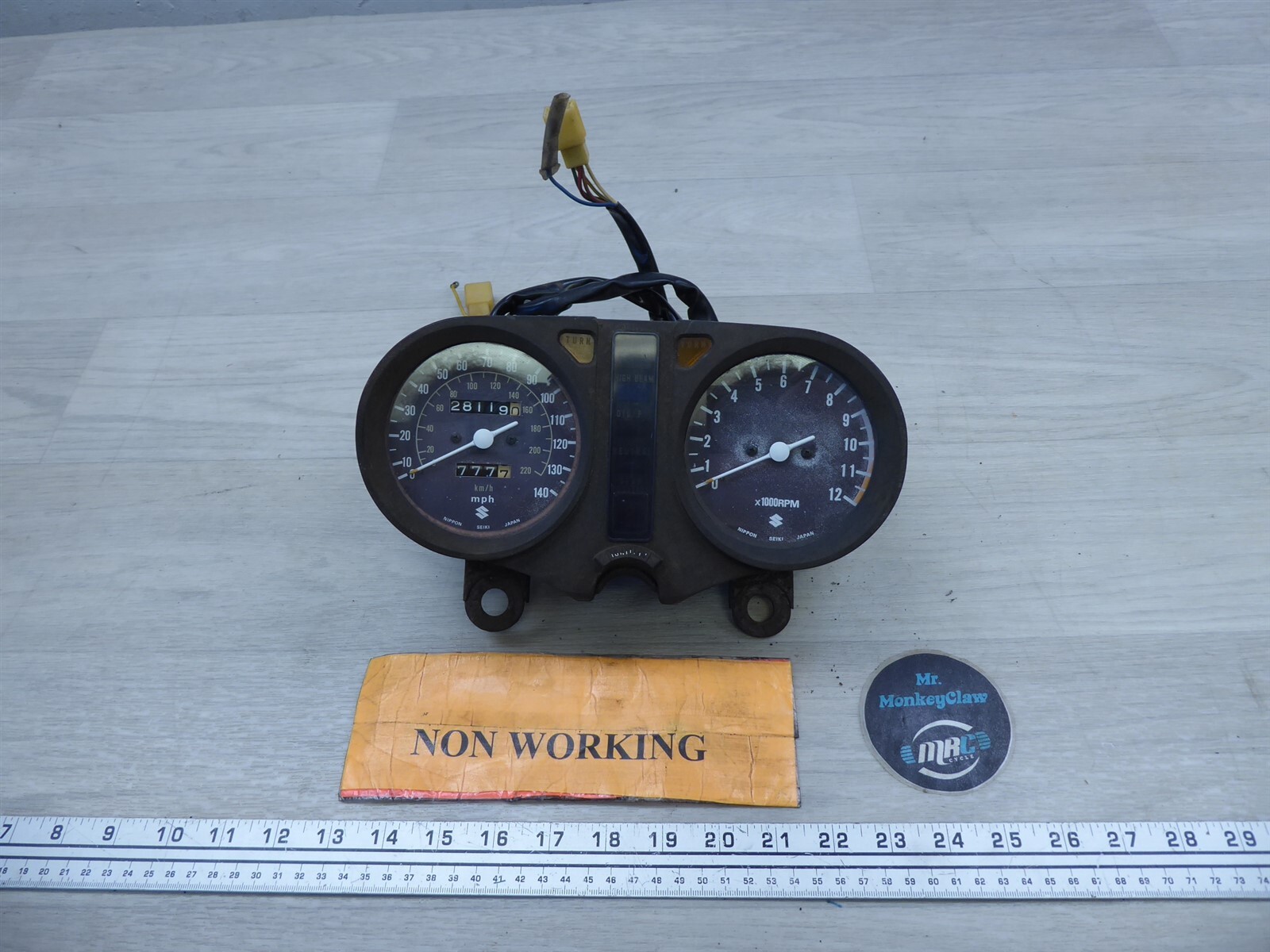 1977 Suzuki GS750E S790-1) speedo tach gauge set instrument panel | eBay
