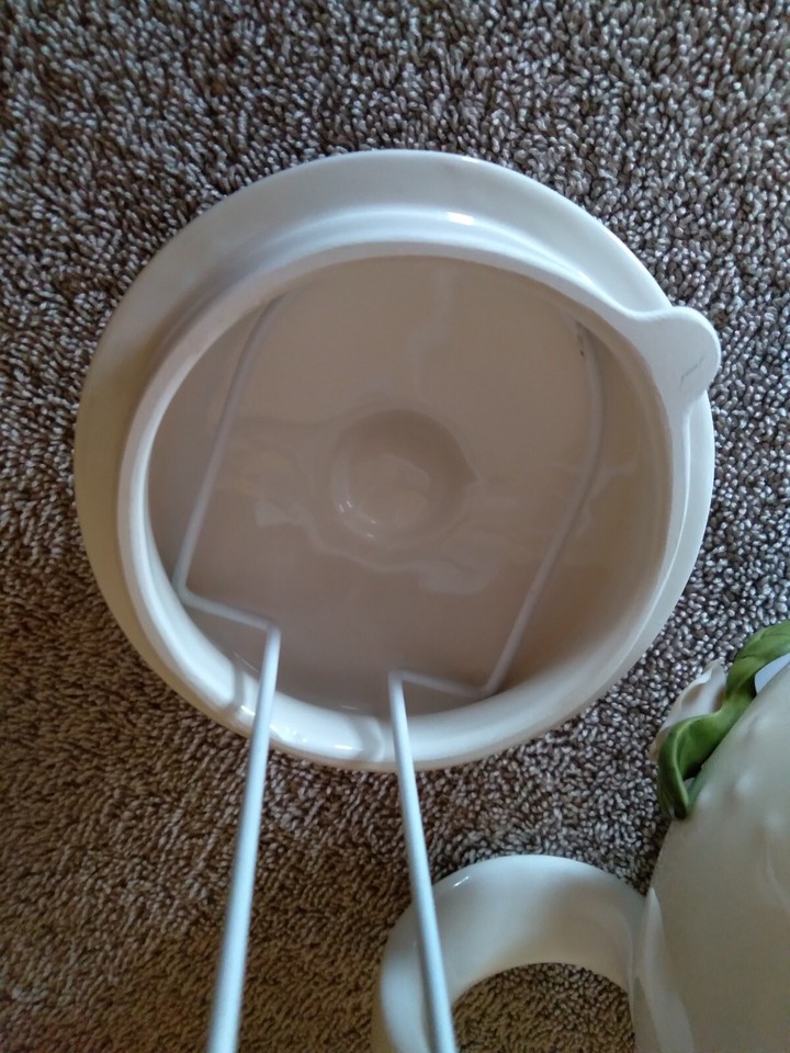 Vintage Teleflora 3D Pink Rose Teapot Porcelain Bisque Flower ...