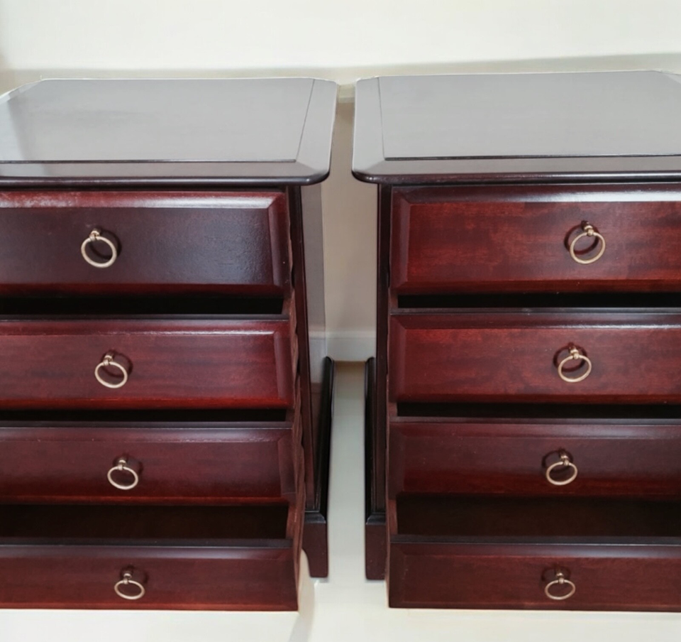Pair of Vintage STAG minstrel Bedside Tables, 4 Drawers, Retro | eBay UK