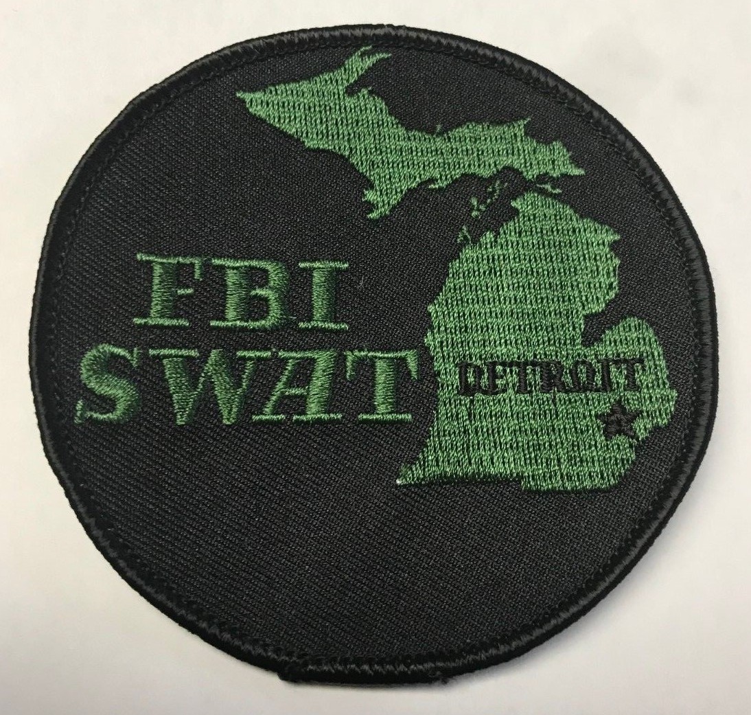 DOJ FBI SWAT Special Weapons & Tactics Team Detroit Michigan MI Cloth ...