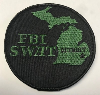 DOJ FBI SWAT Special Weapons & Tactics Team Detroit Michigan MI Cloth ...