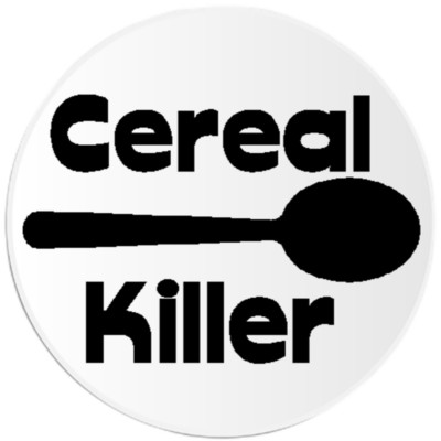 Cereal Killer - 100 Pack Circle Stickers 3 Inch - Spoon Breakfast Humor ...