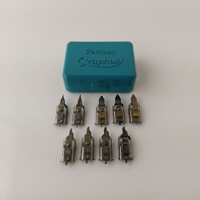 Pelikan Graphos Vintage Set with 9 nibs in small plastic box Germany ...