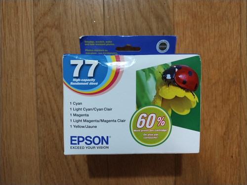 2011 Genuine Epson #77 Ink T077 Stylus Photo R260 R280 R380 RX580 680 ...
