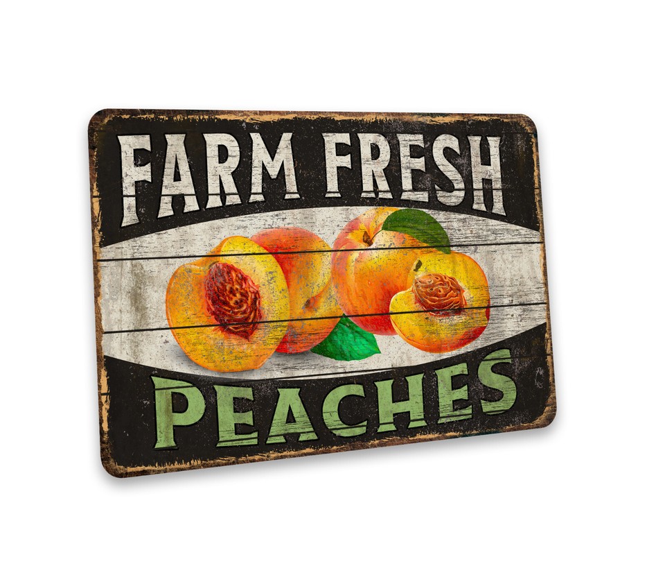 Farm Fresh Peaches Sign Farm Life Decor Georgia Wall Art Fresh Pie ...