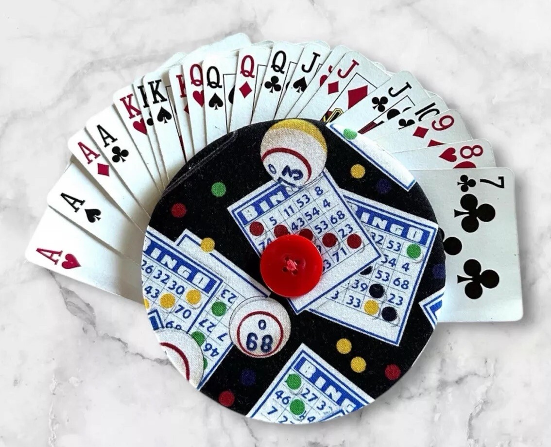 Bingo Playing Card Holder Fabric, Card Player Gift New | eBay