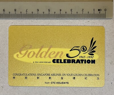 1947-1997 50th Golden Celebration Singapore Airlines International ...