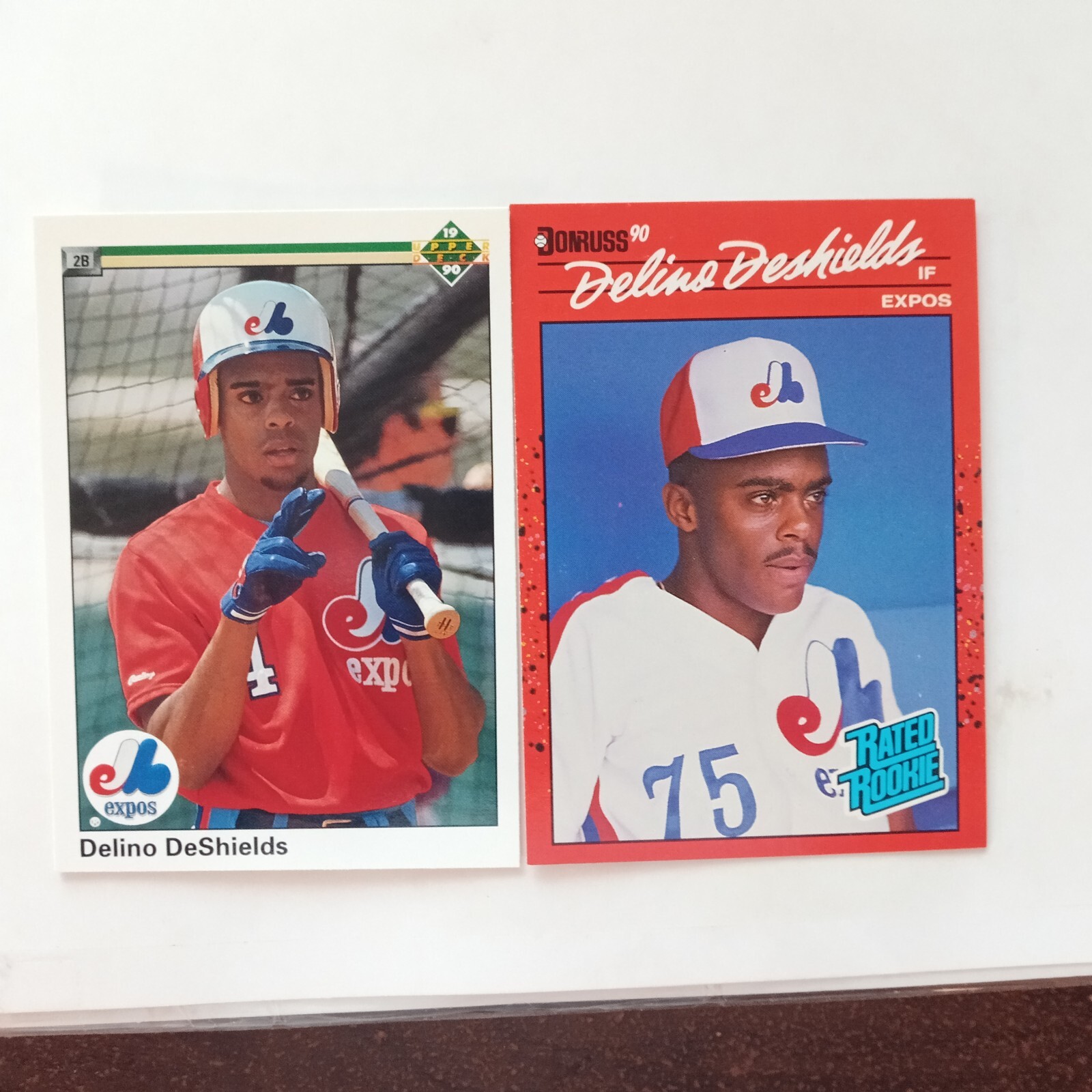 Delino DeShields 1990 Upper Deck #746 & 1990 Donruss #42 Rookie (2) | eBay