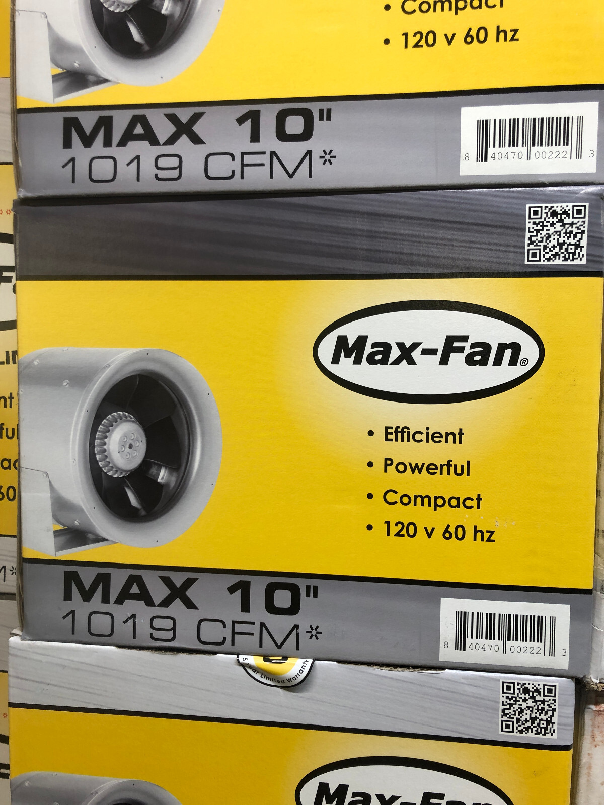 Can Fan Max Fan 10" Inline exhaust blower ventilation hydro scrubber ...
