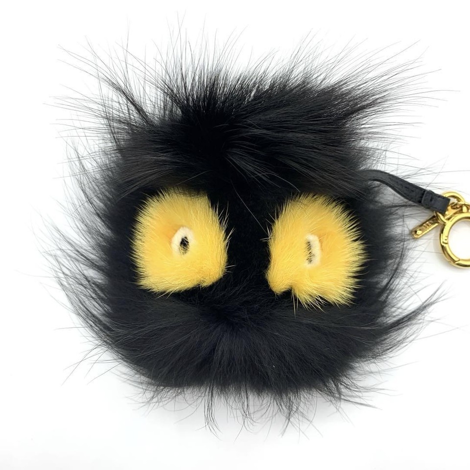 Rare FENDI Fendi Bugs Charm Keychain Black Yellow | eBay