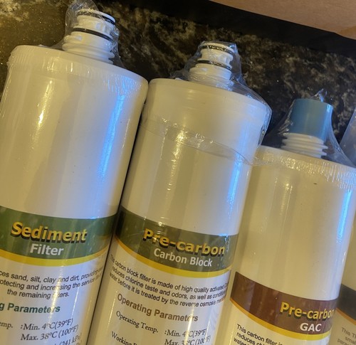 GWS Puroflo ProQ 5 Pc Reverse Osmosis Filters 1 Year Set New Open Box ...