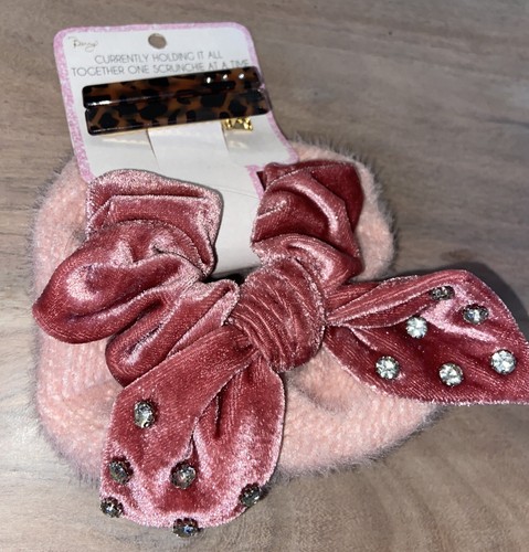 NWT Nordstrom Rack Pink Berry Scrunchie Set w/ Barrettes | eBay