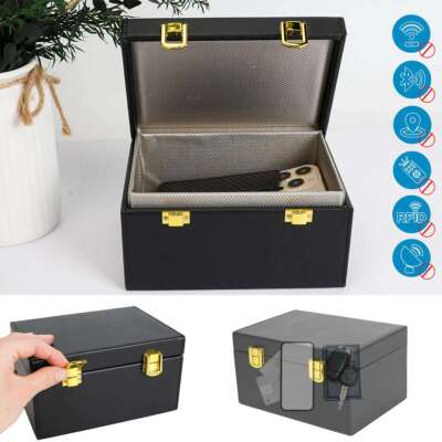 Car Key Signal Blocking Box with pouch,Large Faraday Box for Car Key ...
