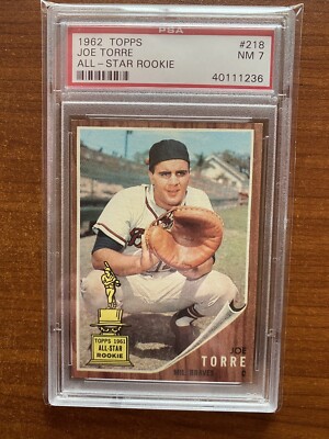 1962 Topps Joe Torre #218 Baseball Card PSA 7 Rookie Card | eBay