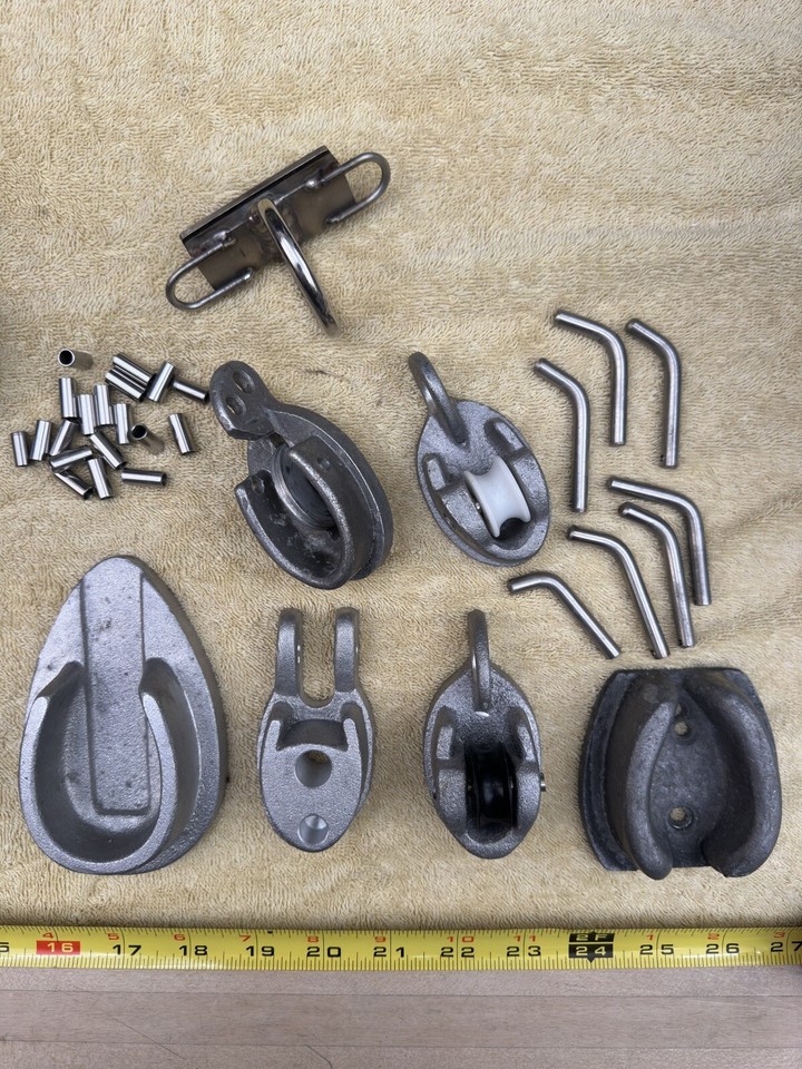 Lot SAILBOAT RIGGING HARDWARE, 9 Cast Molds And Boat Hardware | eBay