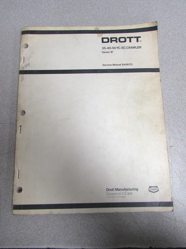 Drott 35-40-50 YC-EC Series B Crawler Service Manual 1973 S406173 | eBay