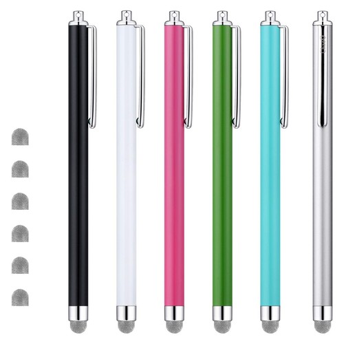 Stylus Pens for Touch Screens, Mesh Fiber Capacitive Stylus (6-Pack ...