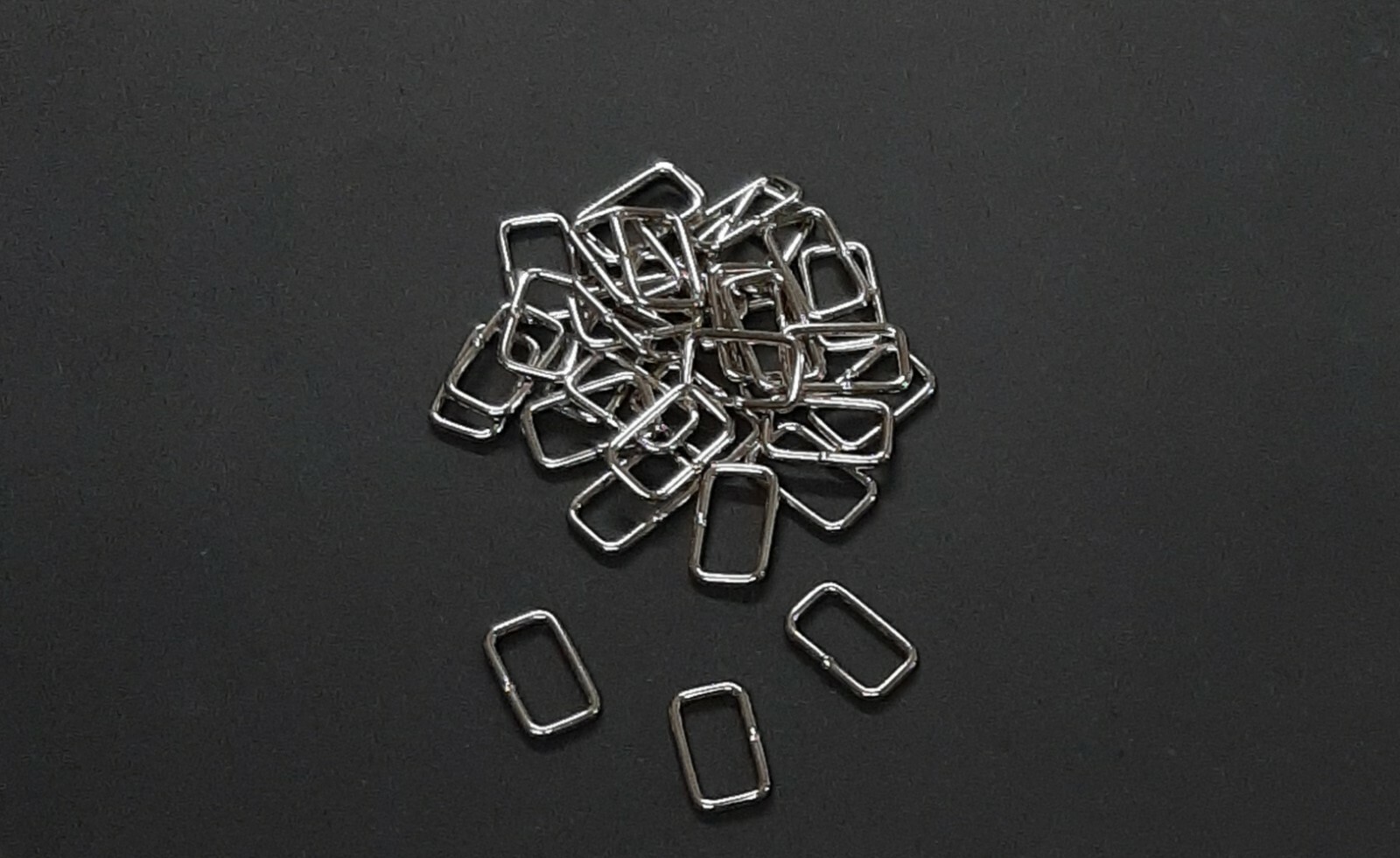 16mm Welded Wire 2 Bar Loops Rectangle Steel Nickel Plated x1 - x50 ...