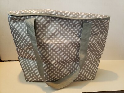 West Loop Insulated Tote W/Silver Technology Gray/White @S | eBay