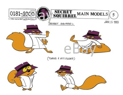 SECRET SQUIRREL MAIN MODEL SHEET - SECRET SQUIRREL Turns A | eBay