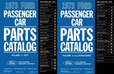 1973 Ford Parts Number Book List Guide Catalog Interchange Factory OEM ...