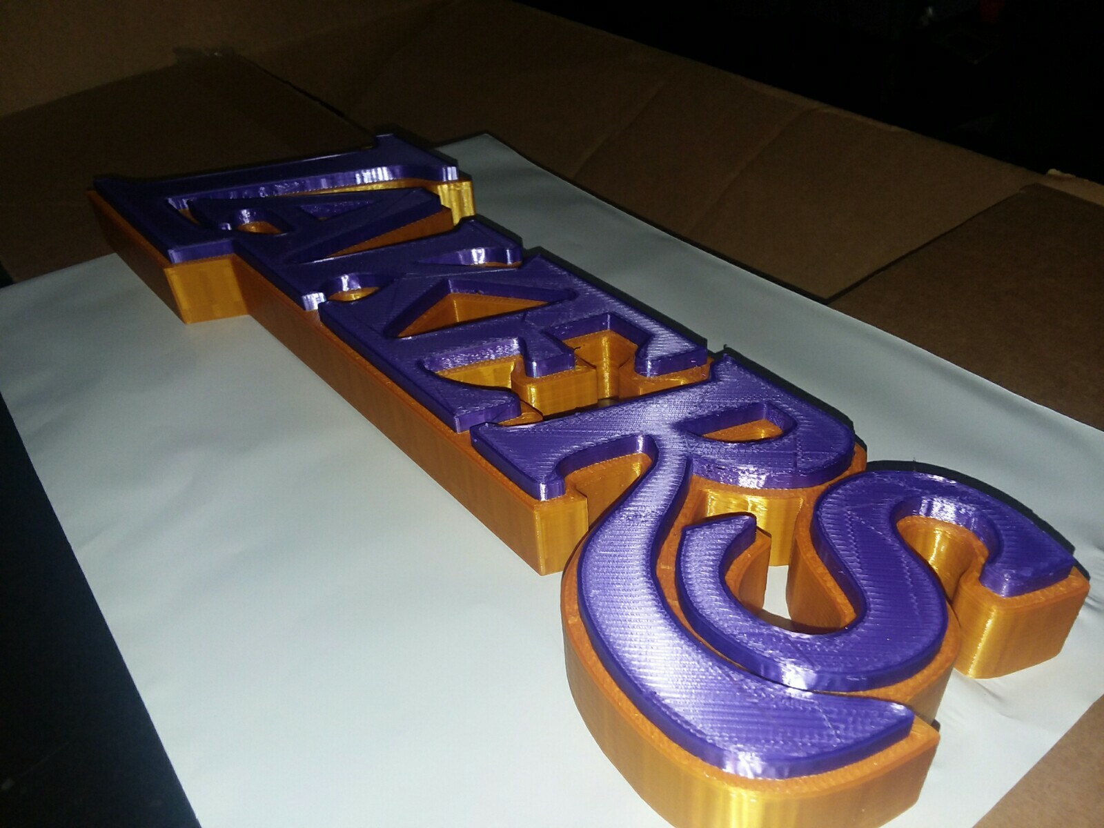 LA Lakers NBA Logo wall mount. 3D Printed 8 Inch by 3 Inch. Silk ...
