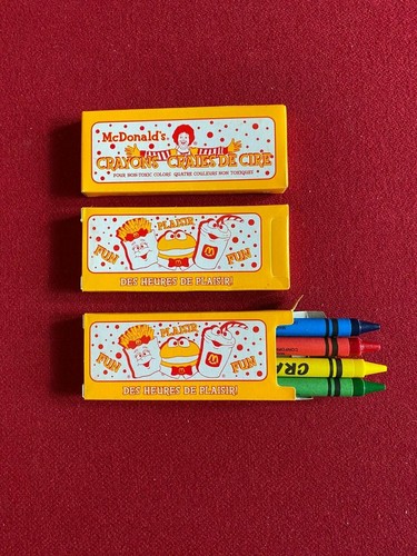 1990's, McDonald's, "Un-Used", France, Kids Crayon Pack (Scarce ...