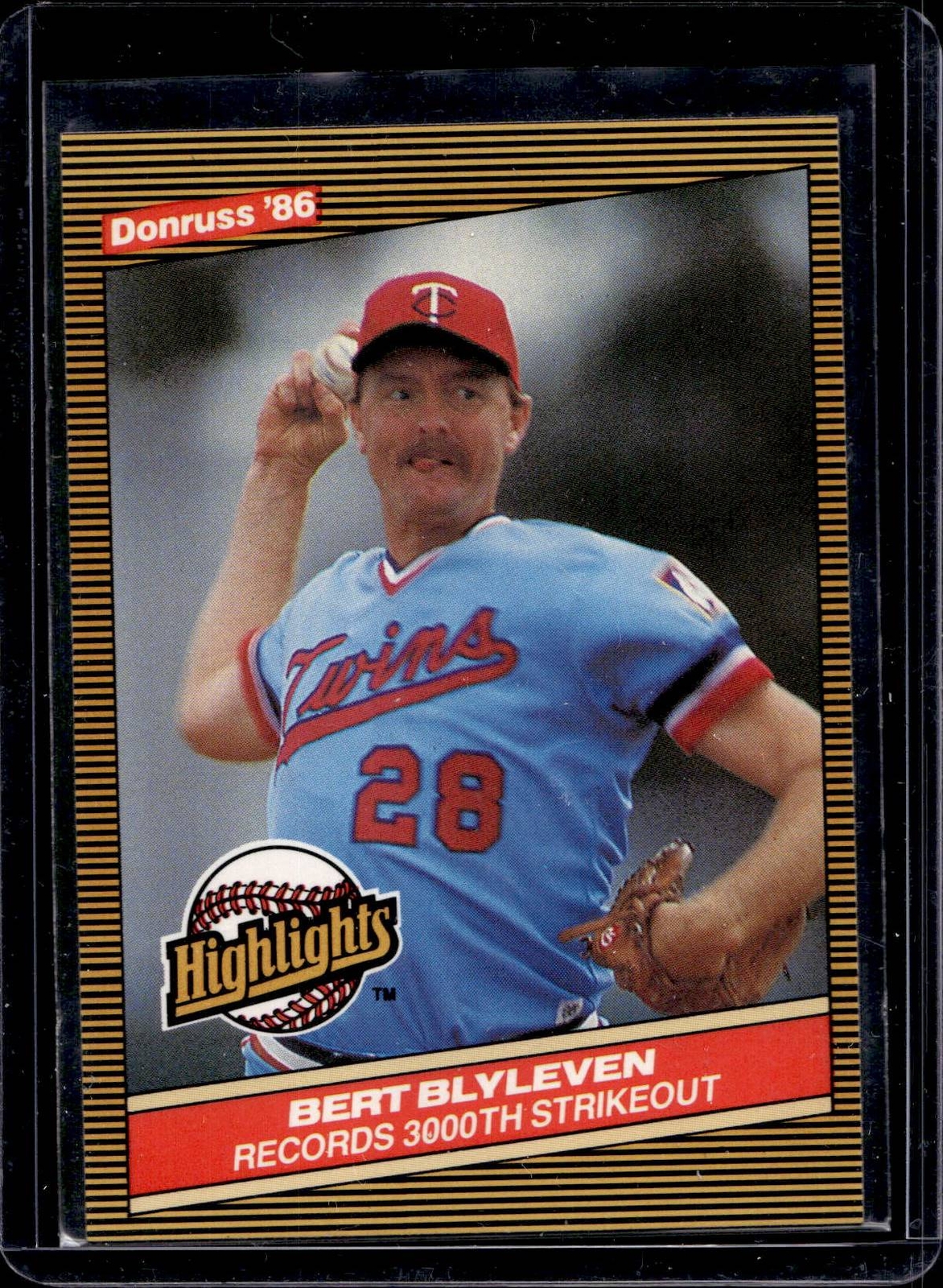 1986 Donruss Highlights Bert Blyleven #31 - Minnesota Twins / Set Break ...