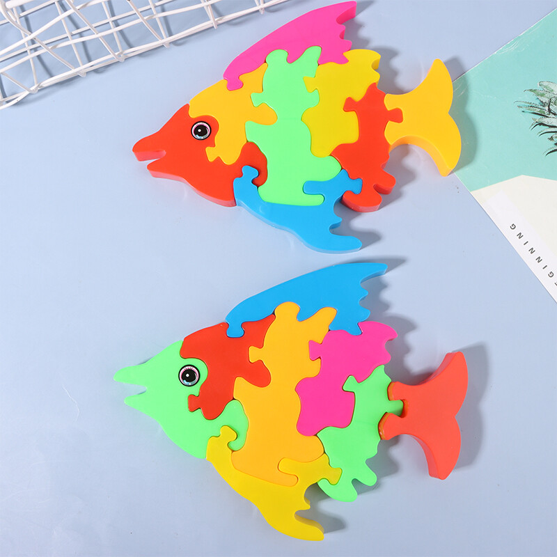 Color Fish Jigsaw Puzzle Animal Puzzle Toys Students Handmade Fish ...