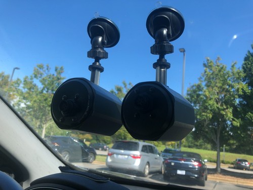 2 Kustom Signals Police Radar Antenna Golden Eagle Windshield Mounts ...