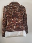 HEART MOON STAR Blazer Jacket Women's Size M Bust 32" nubbly chevron ...