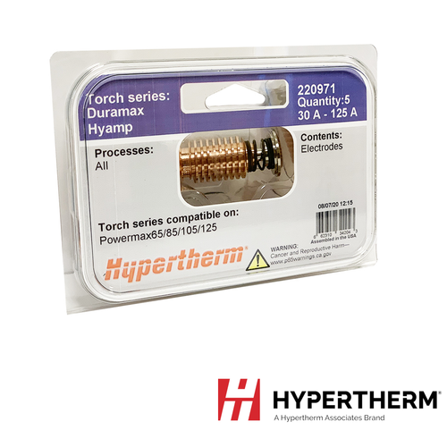 Genuine Hypertherm 220971 Duramax 125A Electrodes 5 Pack 662310342043 ...