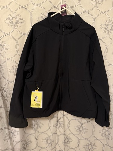 Men's Softshell fleece Jacket All In Motion long sleeve full zip black ...